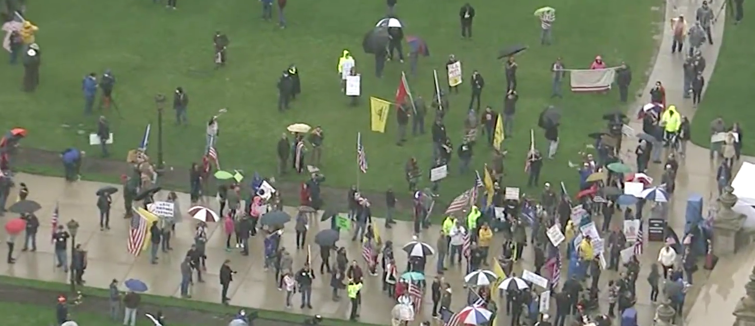 LIBERATE MICHIGAN! Hundreds of Flag-Waving Patriots Occupy Capitol ...