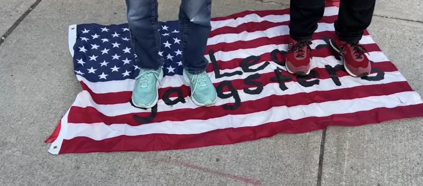 Pro-Hamas Thugs Desecrate Flag Near Harvard - Todd Starnes