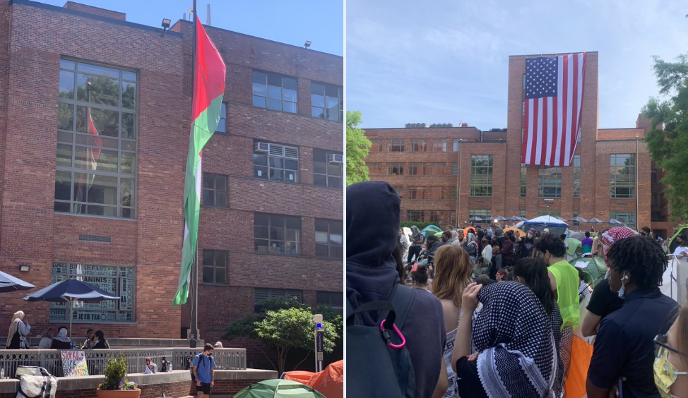 GWU Staff Unfurls Massive American Flag - Todd Starnes