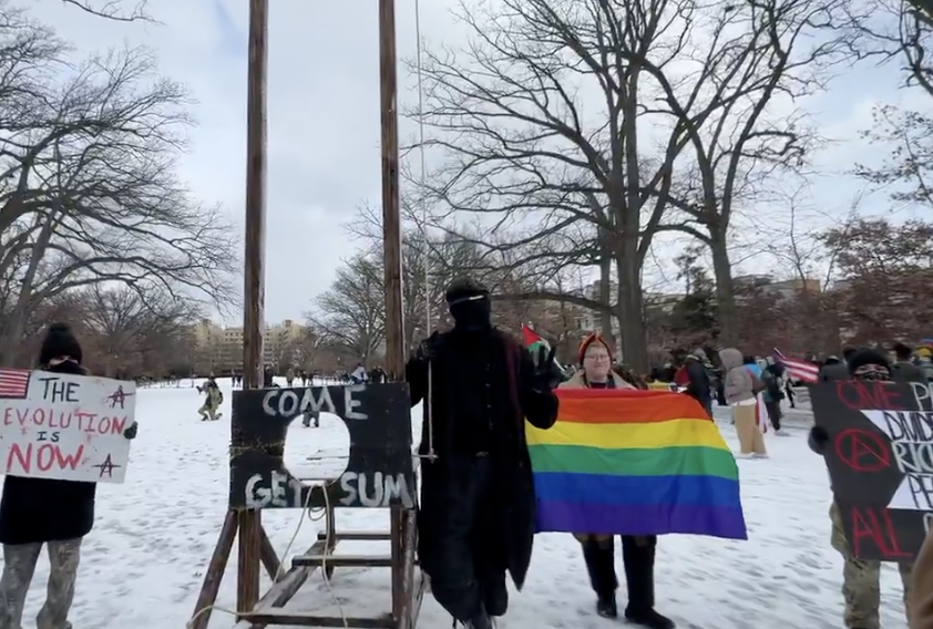 Anti-Trump Mob Sets Up Guillotine on Washington Mall - Todd Starnes